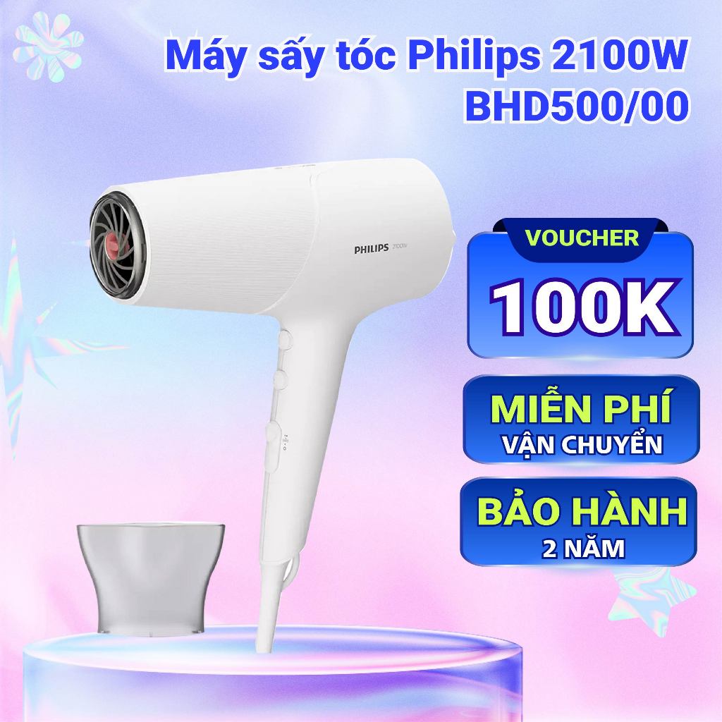 Máy sấy tóc Philips BHD500 2100W, bảo hành 2 năm | Hàng chính hãng ...