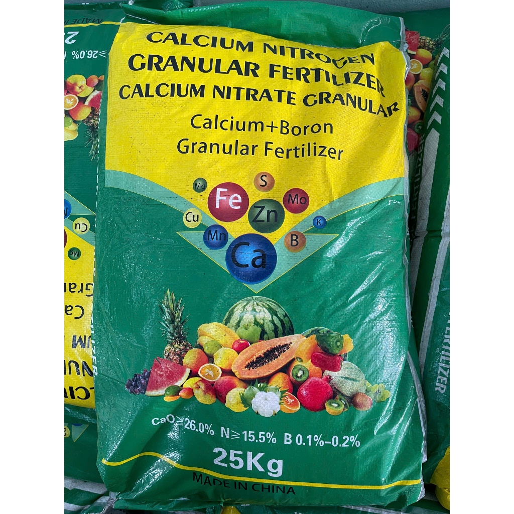 Phân bón Canxi nitrate Bo dạng hạt (Canxi đạm bo) - bao 25kg - TQ ...