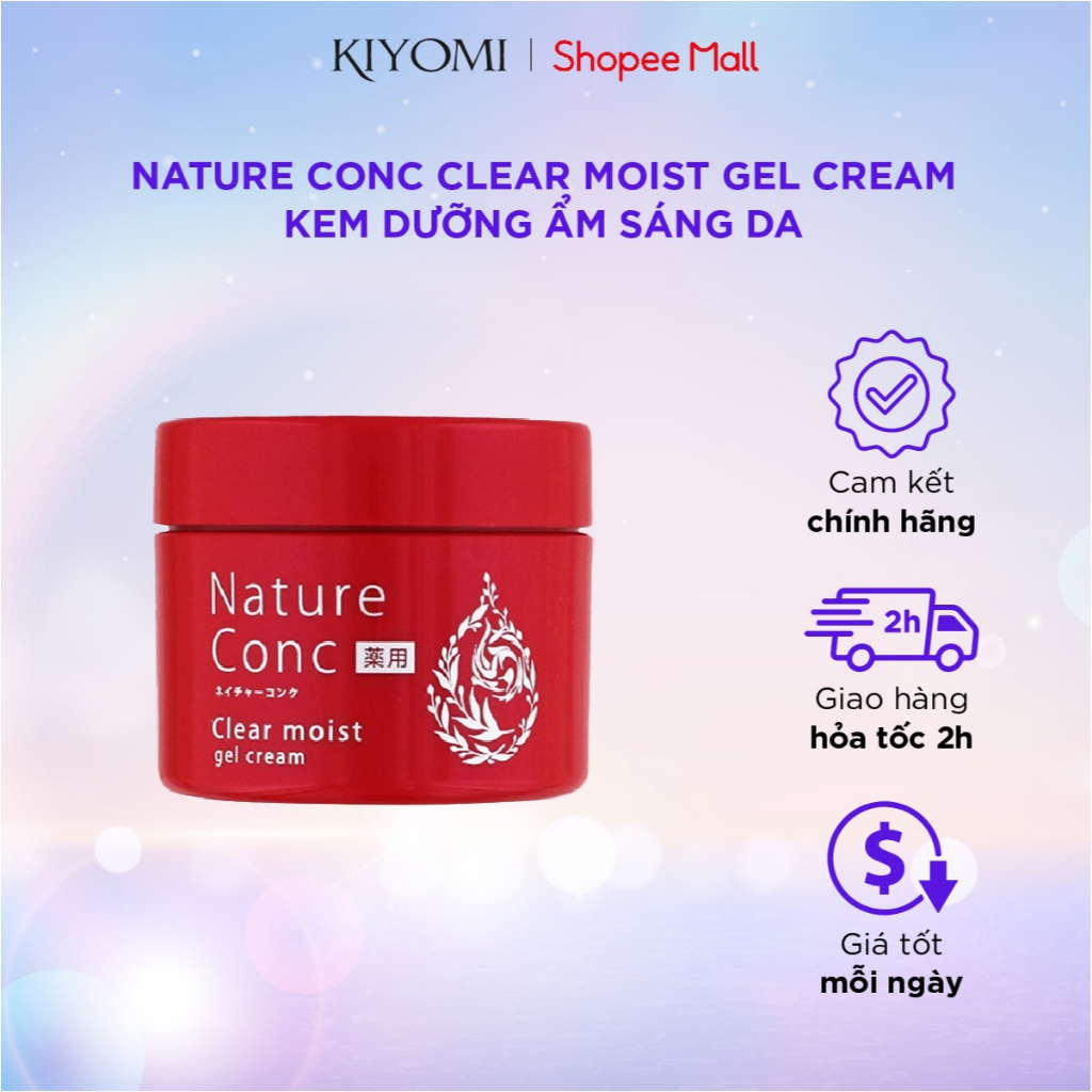 Kem dưỡng ẩm sáng da Naris Nature Conc Clear Moist Gel Cream | Shopee ...