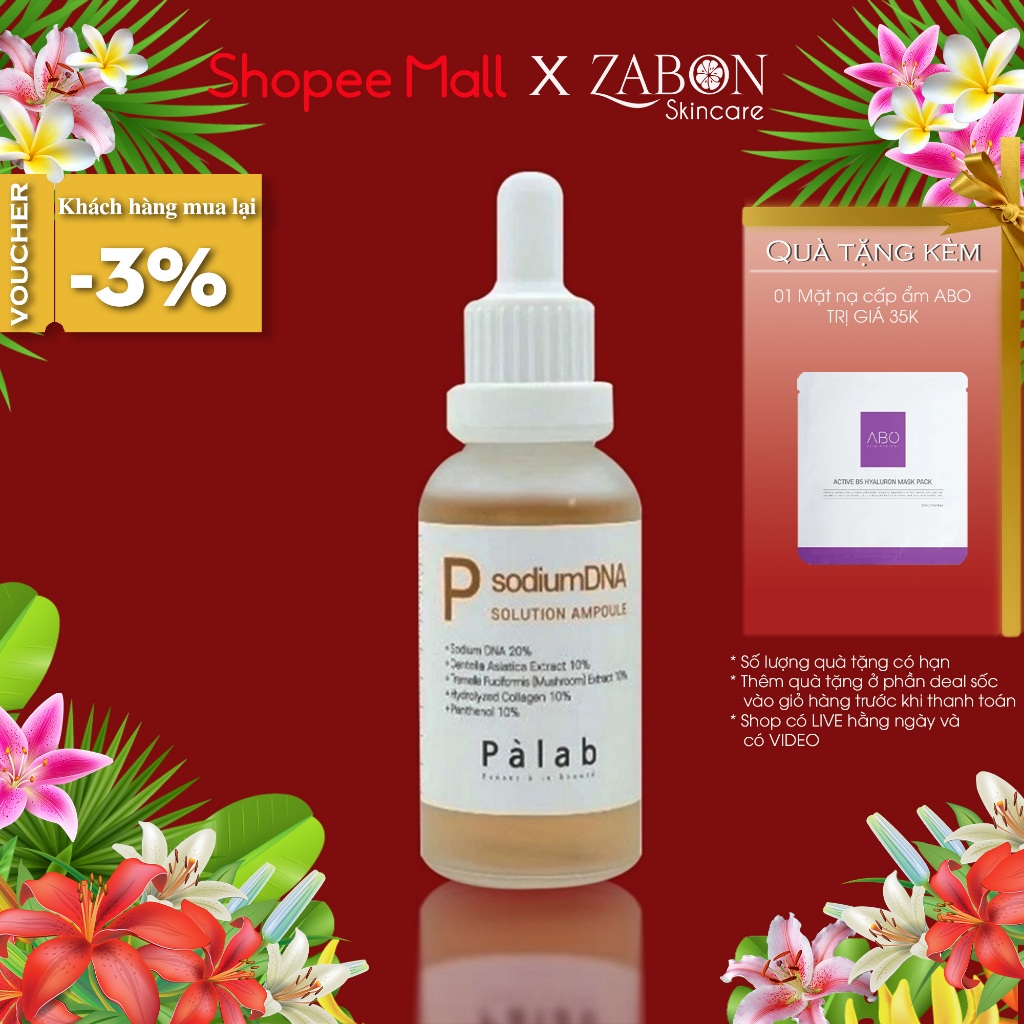 Palab P Sodium DNA Solution Ampoule - Tinh Chất Phục Hồi, Tái Tạo, Chống Lão Hóa 30ml | Shopee ...