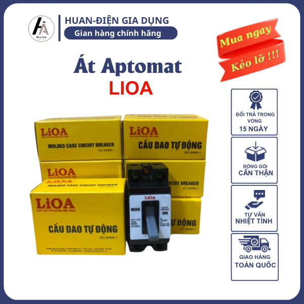 Át Aptomat LIOA, Cầu Dao Tự Động 15A, 20A, 30A, 40A, Cầu Dao Giá Rẻ, Có ...