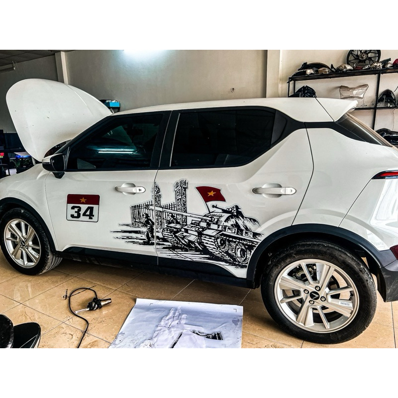 Tem dán xe -dán sườn xe oto,Tem oto 30/4 | Shopee Việt Nam