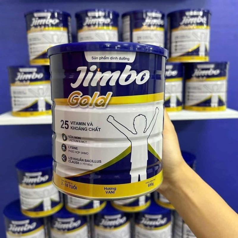(combo 4 tặng balo) Sữa bột tăng cân JimBo Gold 650g (date 2026 ...