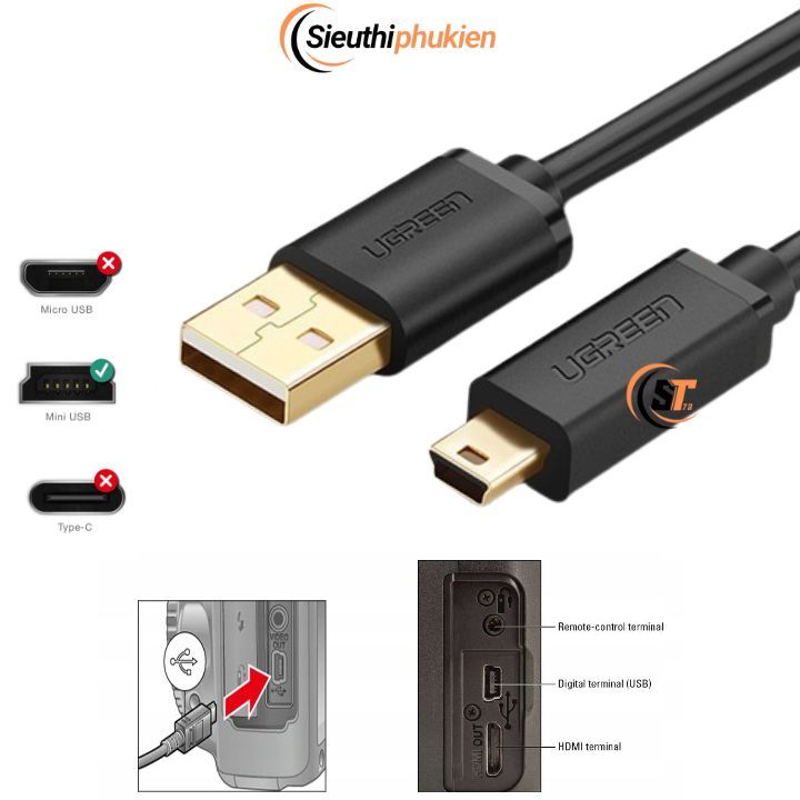 Dây cáp USB kết nối máy ảnh Sony NEX-5 NEX-5n NEX-7 NEX-3 - bảo hành 1 ...