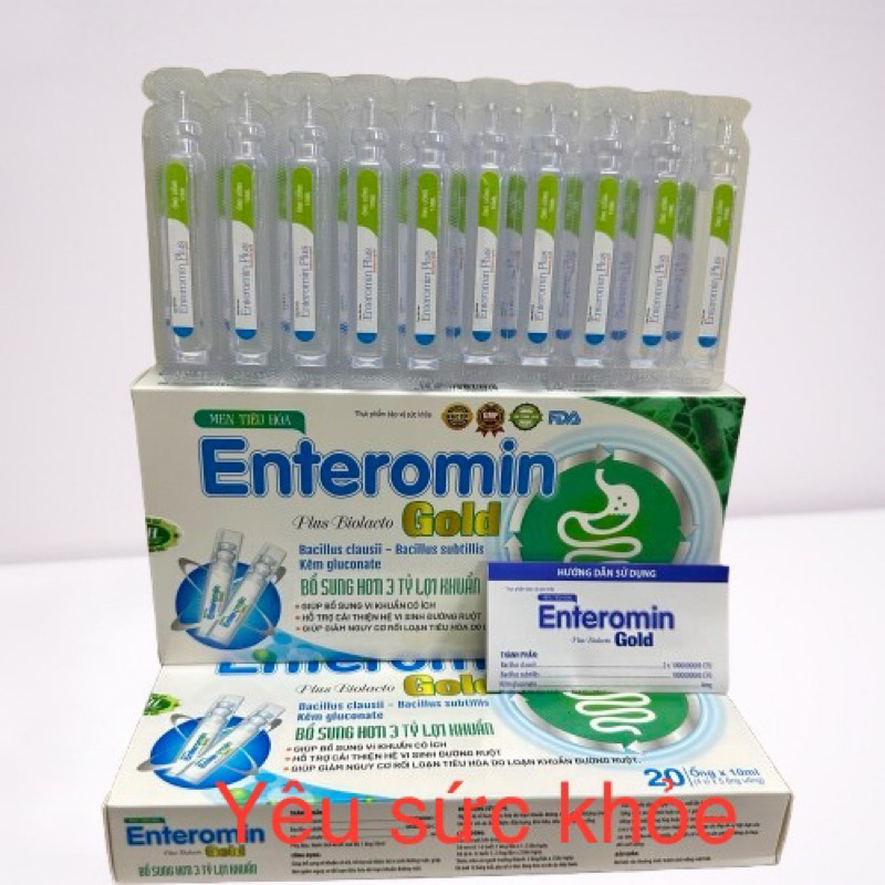 20 ống Men Tiêu Hóa Enteromin Plus Biolacto Gold với Hơn 3 Tỷ Lợi Khuẩn ...