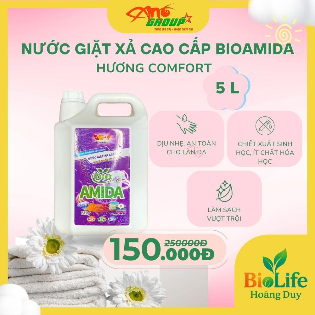 [ 5 kg ] Nước giặt xả cao cấp bio amida - Hương Comfort 5kg | Shopee ...