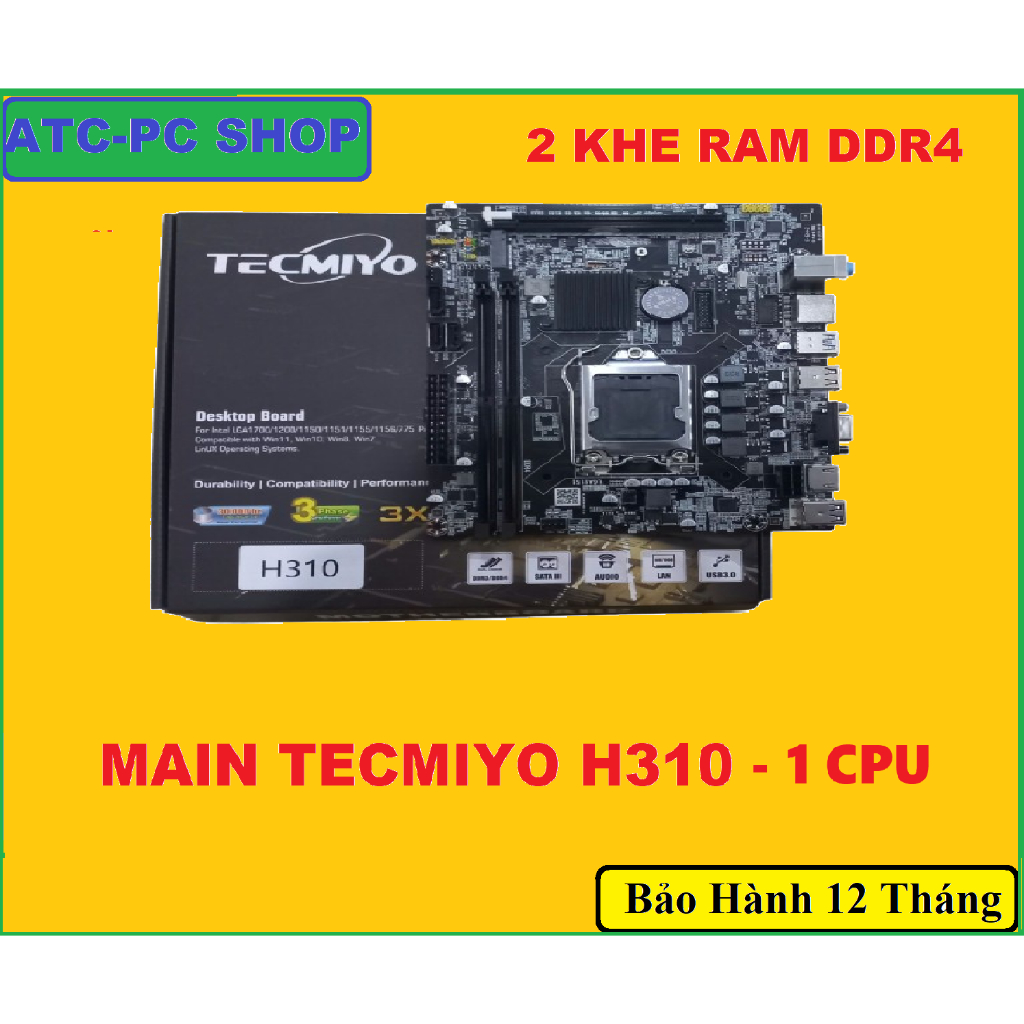 BO MẠCH CHỦ TECMIYO MODEL H81,H110,H310 CHẠY 1 CPU MỚI giá rẻ nhất Shopee | Shopee Việt Nam