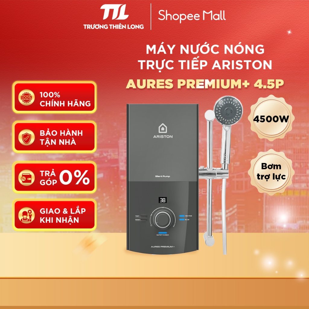 AURES PREMIUM+ 4.5P - Máy nước nóng Ariston AURES Premium+ 4.5P - Bảo ...