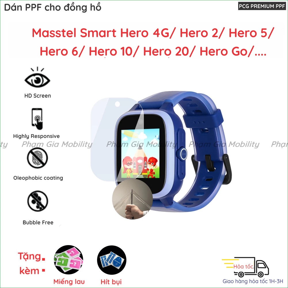 (COMBO 2 cái) Dán PPF màn đồng hồ cho Masstel Smart Hero Star 4G Go 2 5 ...
