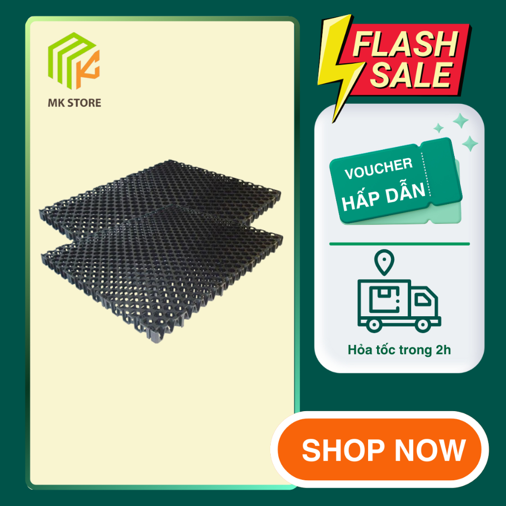 [Combo 9 tấm] Vỉ thoát nước toàn phần Plastic Cel ứng dụng trồng cây ...