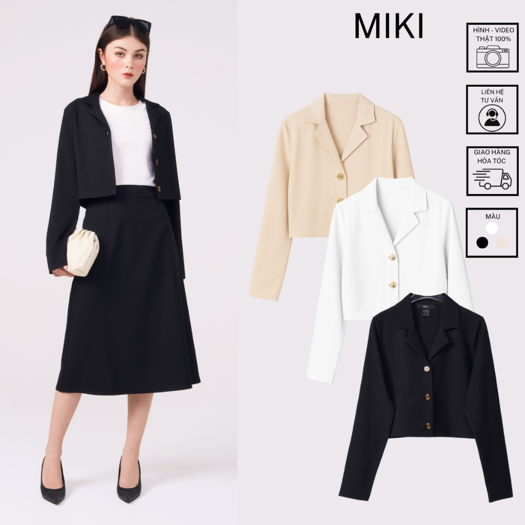 ÁO KHOÁC CROPTOP JAME MIKI VẢI KAKI | Shopee Việt Nam