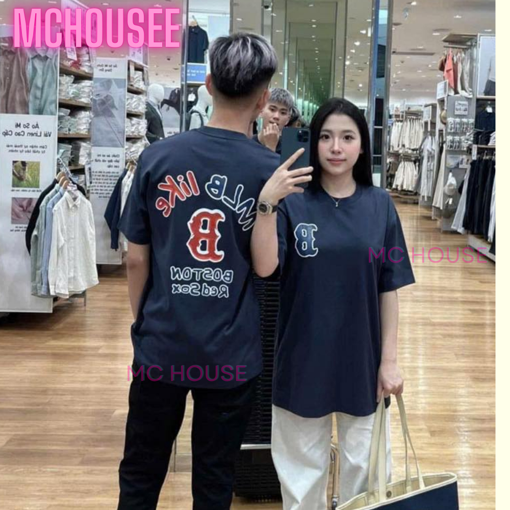 Áo Thun M.L.B LIKE BOSTON Nam Nữ MC HOUSE Cổ Tròn Tay Lỡ Form Rộng Chất Vải Cotton 250GSM Cao ...