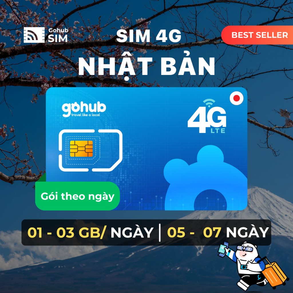 [GOHUB] SIM 4G du lịch Nhật Bản - Gói theo ngày (03 - 10 ngày) - Tặng ...