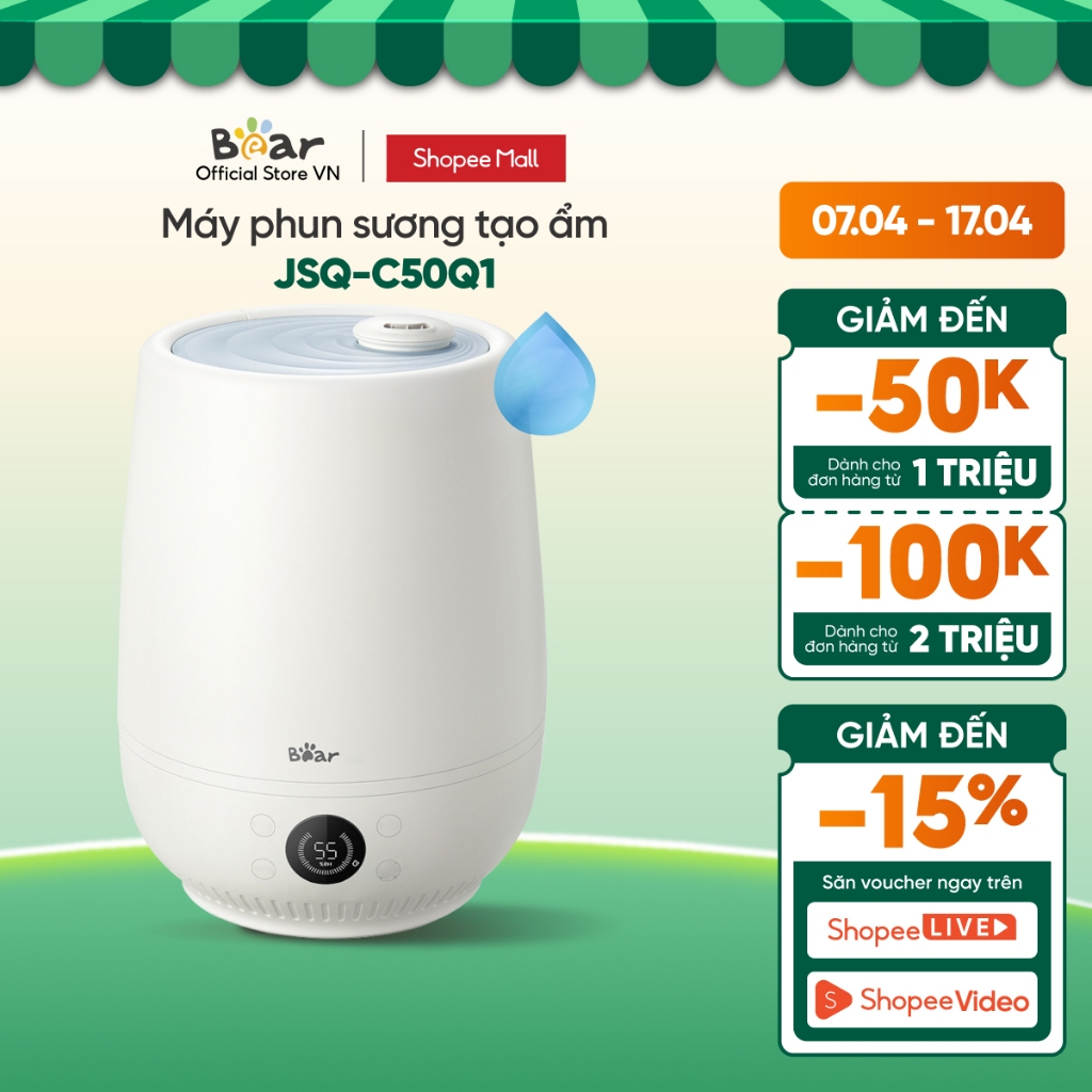 Máy Phun Sương Tạo Ẩm 4.5L Bear JSQ-C50Q1 - Chính Hãng - BH 18 Tháng | Shopee Việt Nam
