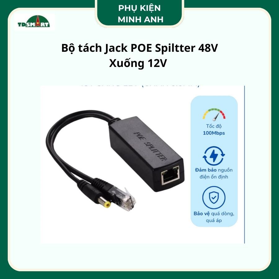 Bộ tách Jack Poe Spliter 48v xuống 12v chân Micro | Shopee Việt Nam