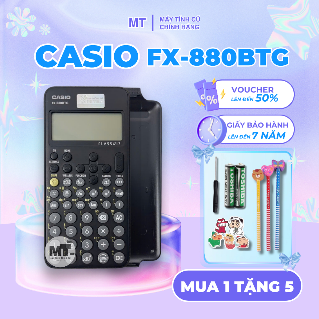 [Chính Hãng] Máy tính Casio FX-880BTG Đen Cũ ( Độ Mới 75-99% ) | Shopee ...
