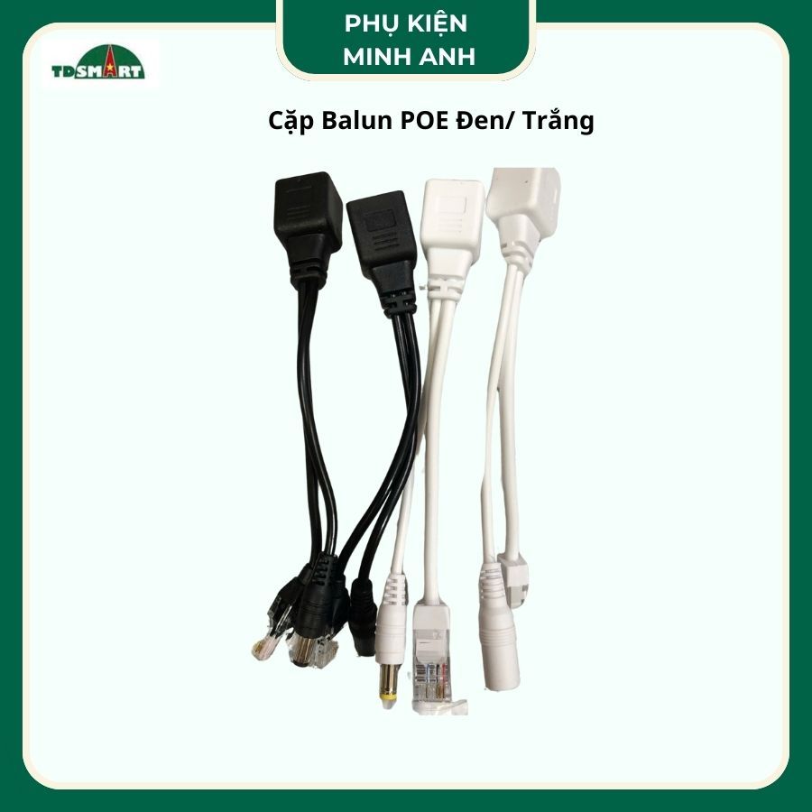 Balun chuyển đổi POE cho Camera IP - Khoảng cách truyền 80M-Jack POE ...