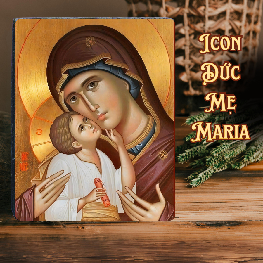 Ảnh Đức Mẹ Maria và Chúa Hài Đồng - Tranh Gỗ Cổ Xưa - Icon Of Virgin ...