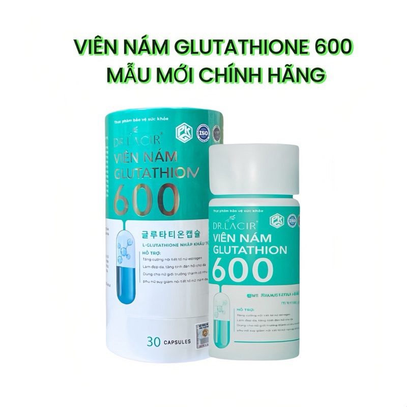 Viên Uống Glutathione 600 Dr Lacir – Hỗ Trợ Trắng Da, Mờ Nám, Hộp 30 Viên | Shopee Việt Nam