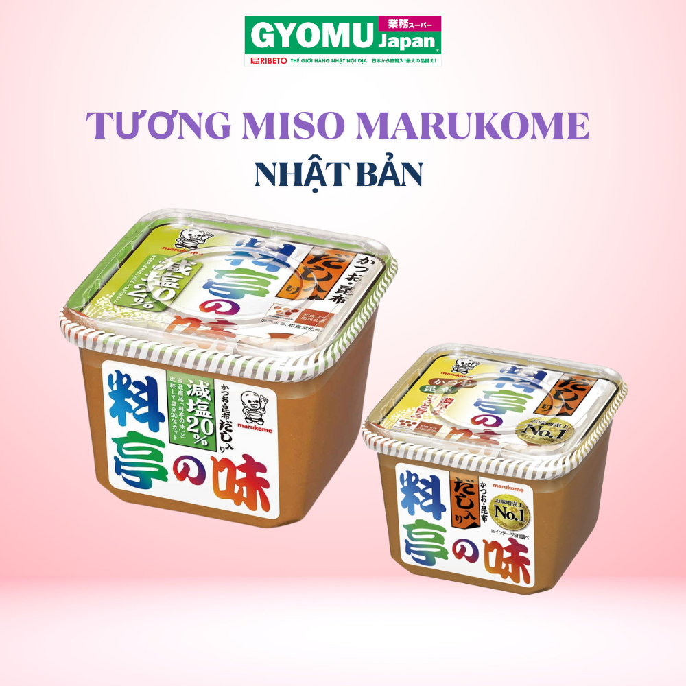 (HSD T8/2025) Tương Miso Marukome vị truyền thống, giảm muối, Awase Cup Nhật - Gyomu Japan Đà ...
