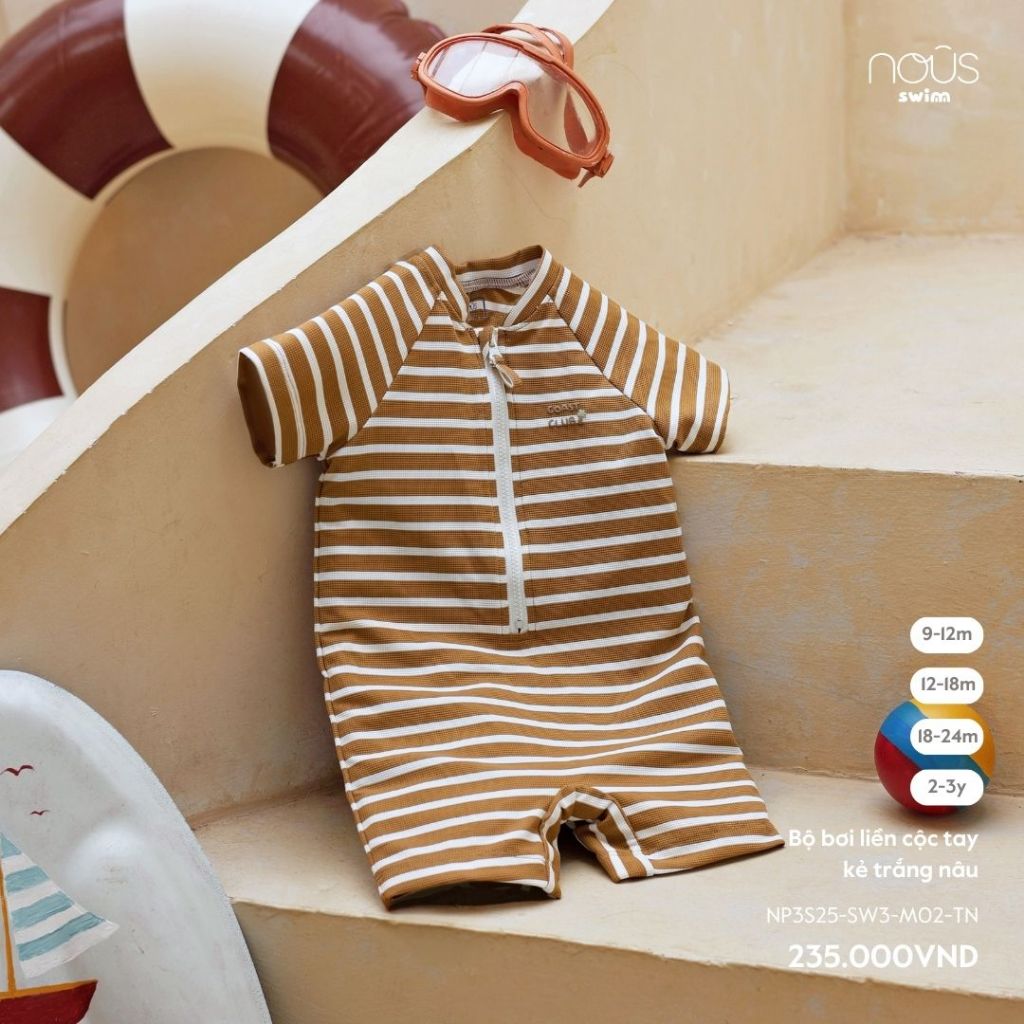 Nous Swim Bộ đồ bơi liền cộc cho bé trai Nous Baby thiết kế ôm body mềm ...
