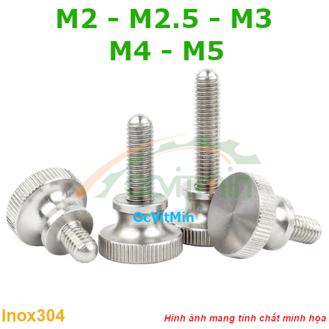 Núm Vặn Ren Ngoài M2 M2.5 M3 M4 M5 Inox304 Vặn Tay | Shopee Việt Nam