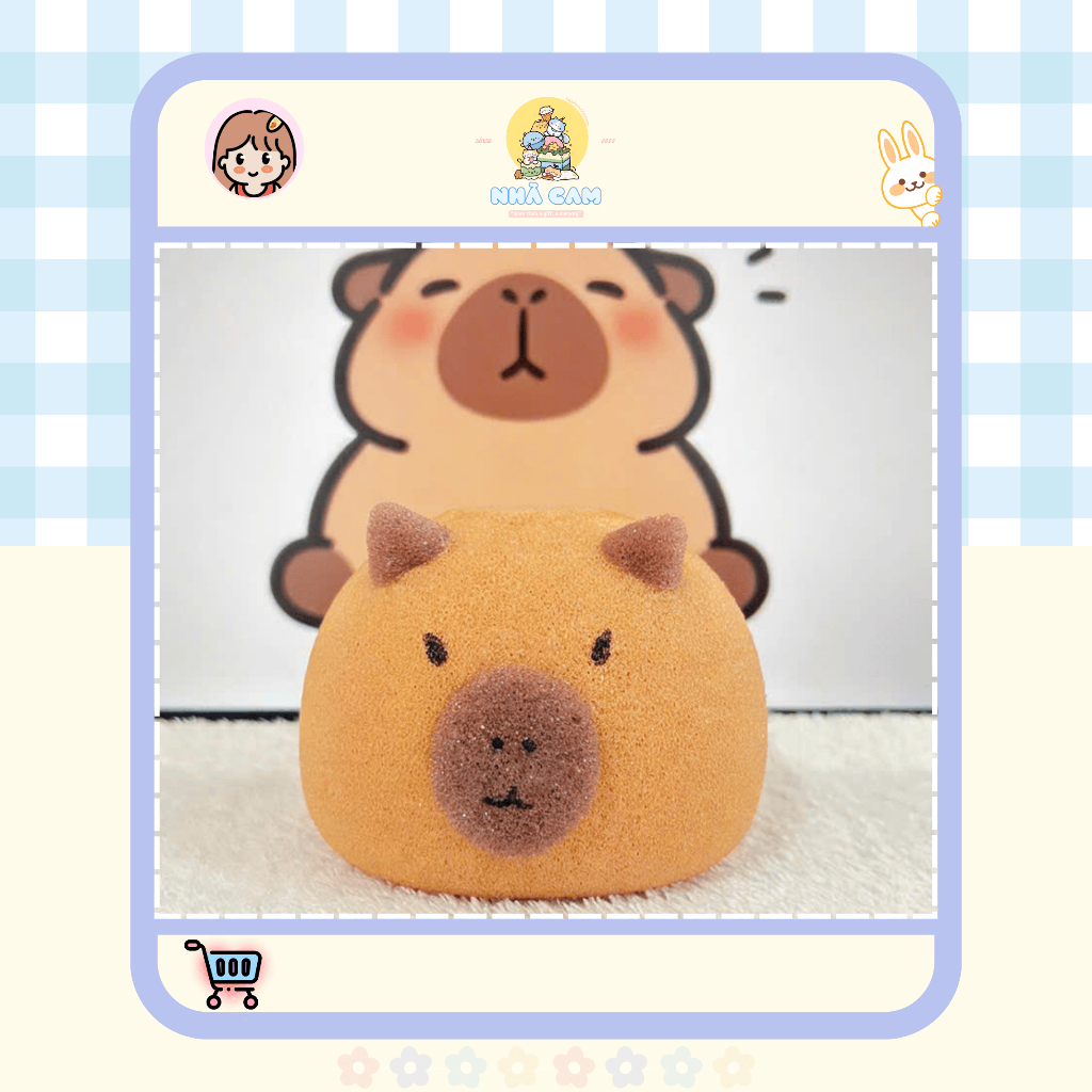 BỌT BIỂN CAPYBARA SIÊU CUTE BÔNG TẮM HÌNH THÚ DOODLE KAWAII | Shopee ...