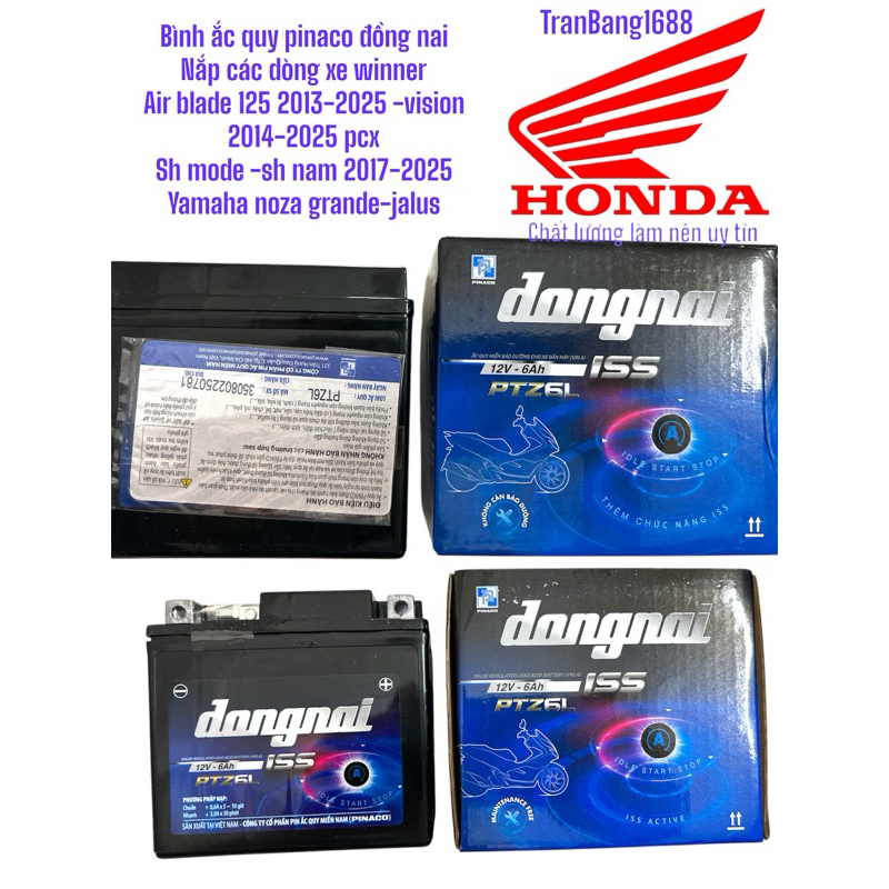 bình acquy đồng nai pinaco 12v-6a nhỡ • Honda: • + Dành cho dòng xe tay ...