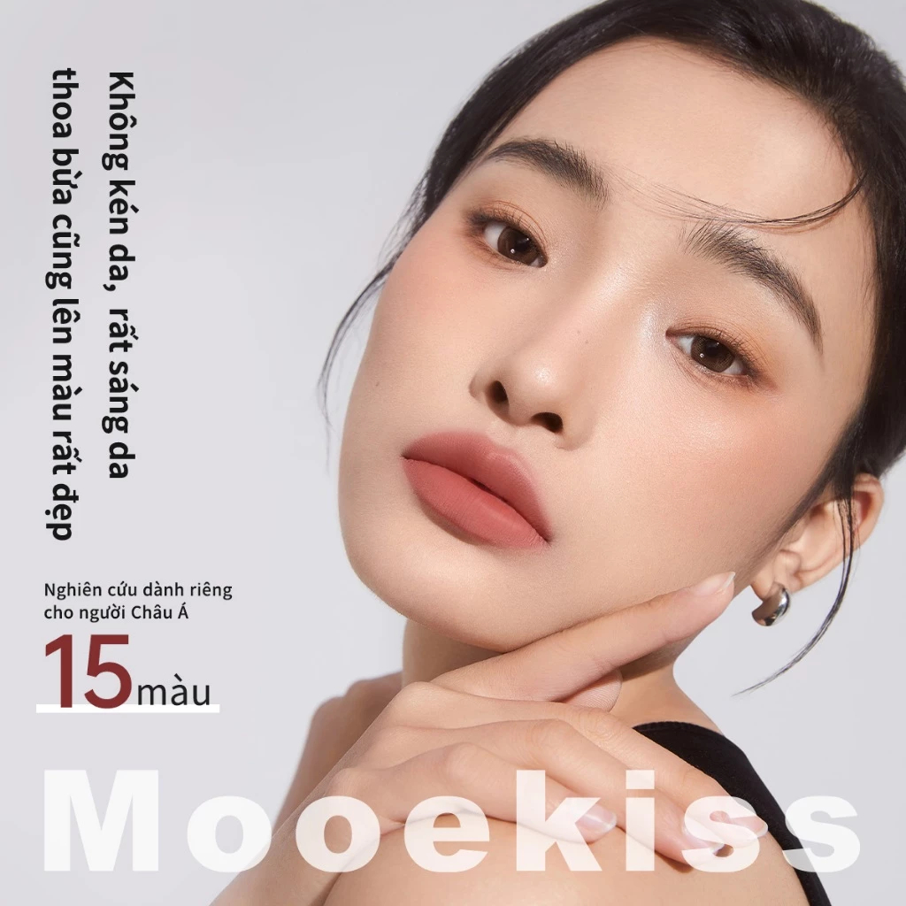 Son Mooekiss Loại Son sáng da nâng Son bóng mỏng nhẹ dưỡng ẩm tint lì không khô môi 3g/mẫu 1g ...
