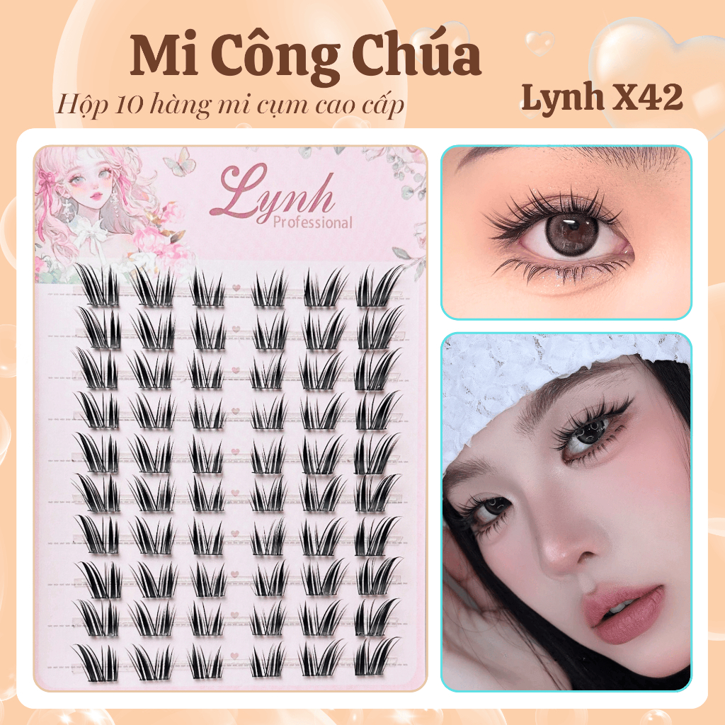 Mi giả Mi Công Chúa Lynh X42 Trang điểm tone Tây tạo Hiệu ứng mắt Cuốn hút Sắc sảo | Shopee Việt Nam