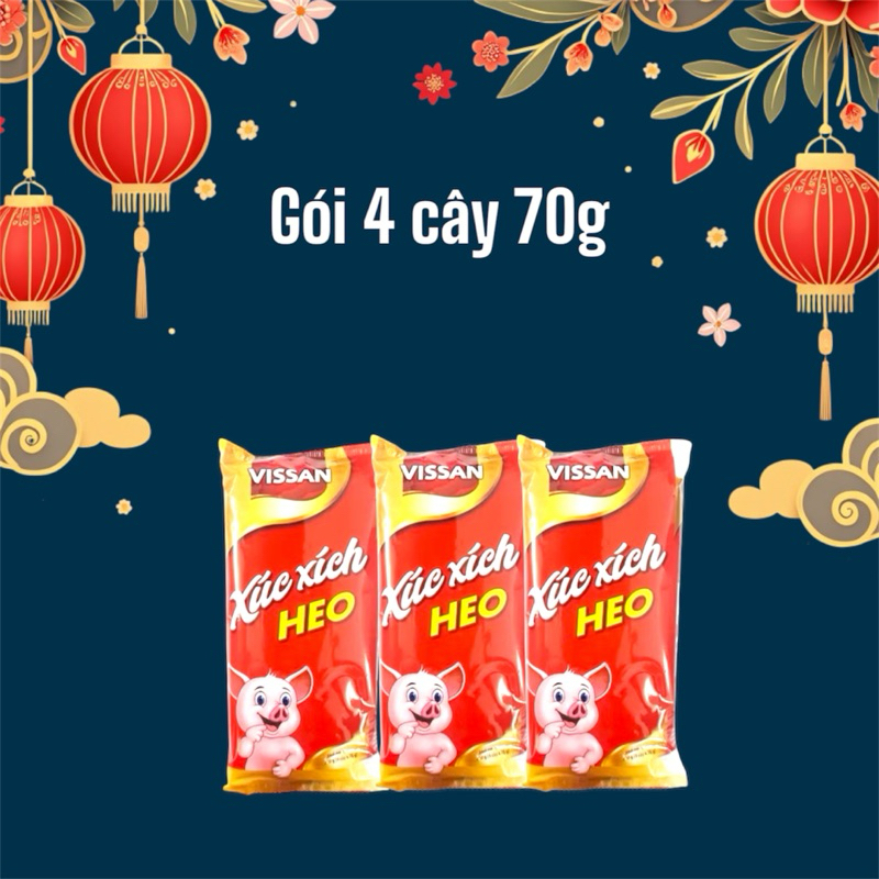 1 gói xúc xích tiệt trùng vissan heo 70g (280g/gói x 4cây) | Shopee Việt Nam