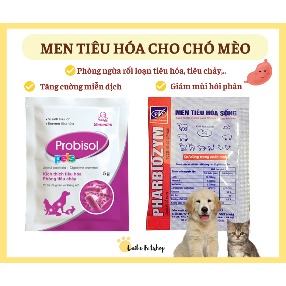 Men tiêu hóa Probisol cho chó mèo thú cưng - gói 5g | LAILA PET SHOP ...
