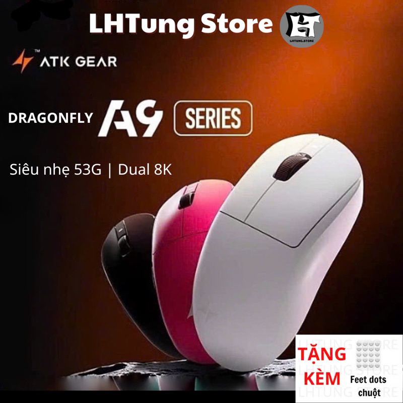 [SẴN GIAO] Chuột không dây ATK A9 Dragonfly | A9 Ultra | A9 Pro | A9 Plus | A9 SE | PAW3950 ...