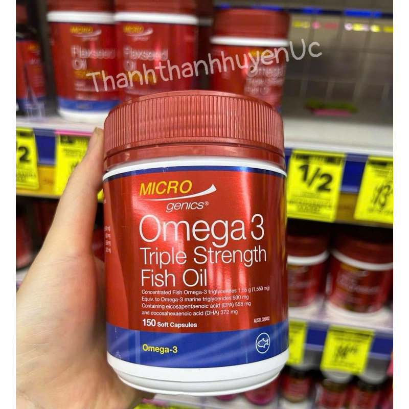 Microgenics Omega 3 Triple Strength Fish Oil | Shopee Việt Nam