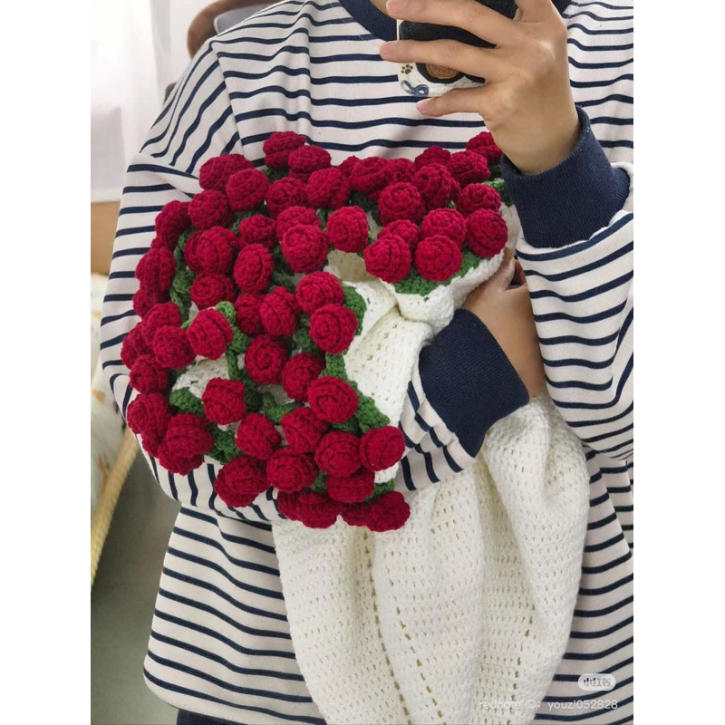 Thảm hoa len, chăn hoa len handmade đã hoàn thiện | Shopee Việt Nam