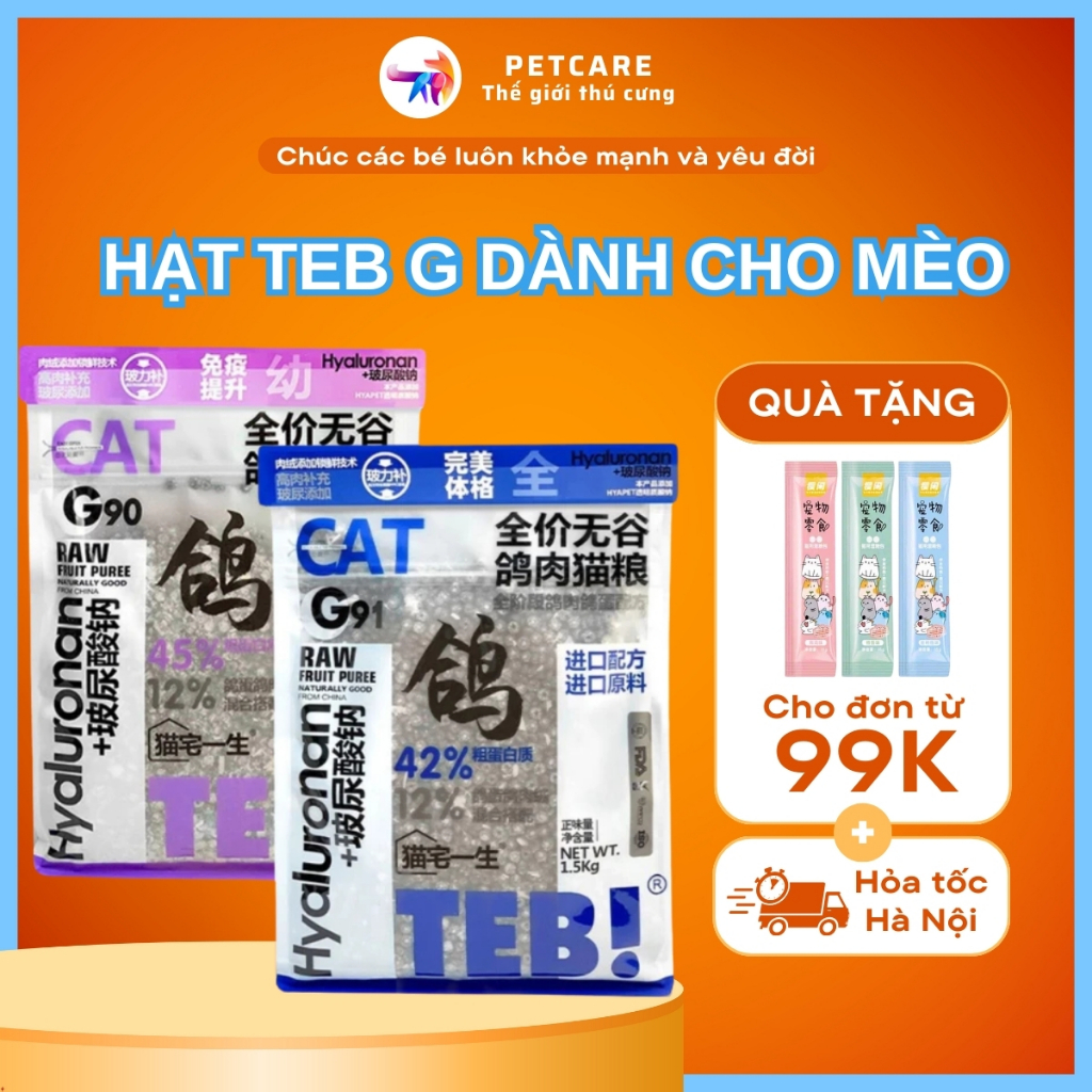 Hạt Teb G Mix Ruốc cho mèo mọi lứa tuổi thức ăn hạt cho mèo PetcareHN ...