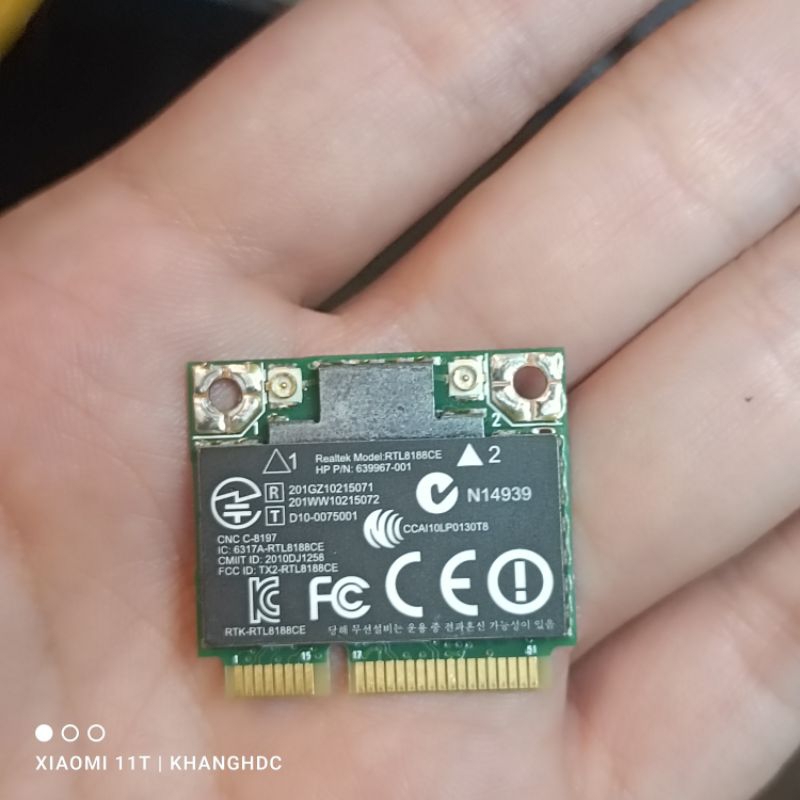 CARD WIFI MINI PCIE RTL8188CE REALTEK [LAPTOP/ĐỒNG BỘ/BARABONE ...