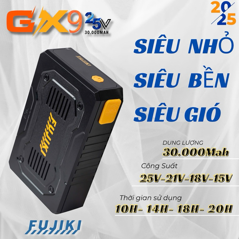 Bộ Pin + Sạc GX-9 25V FUJIKI Mẫu Mới Nhất (Bảo Hành 1 Năm) | Shopee Việt Nam