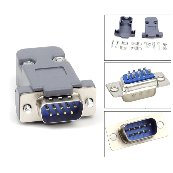 Cổng com db9, Jack nối dây DB9, jack kết nối HMI, PLC. Dây 3 lõi 24awg ...