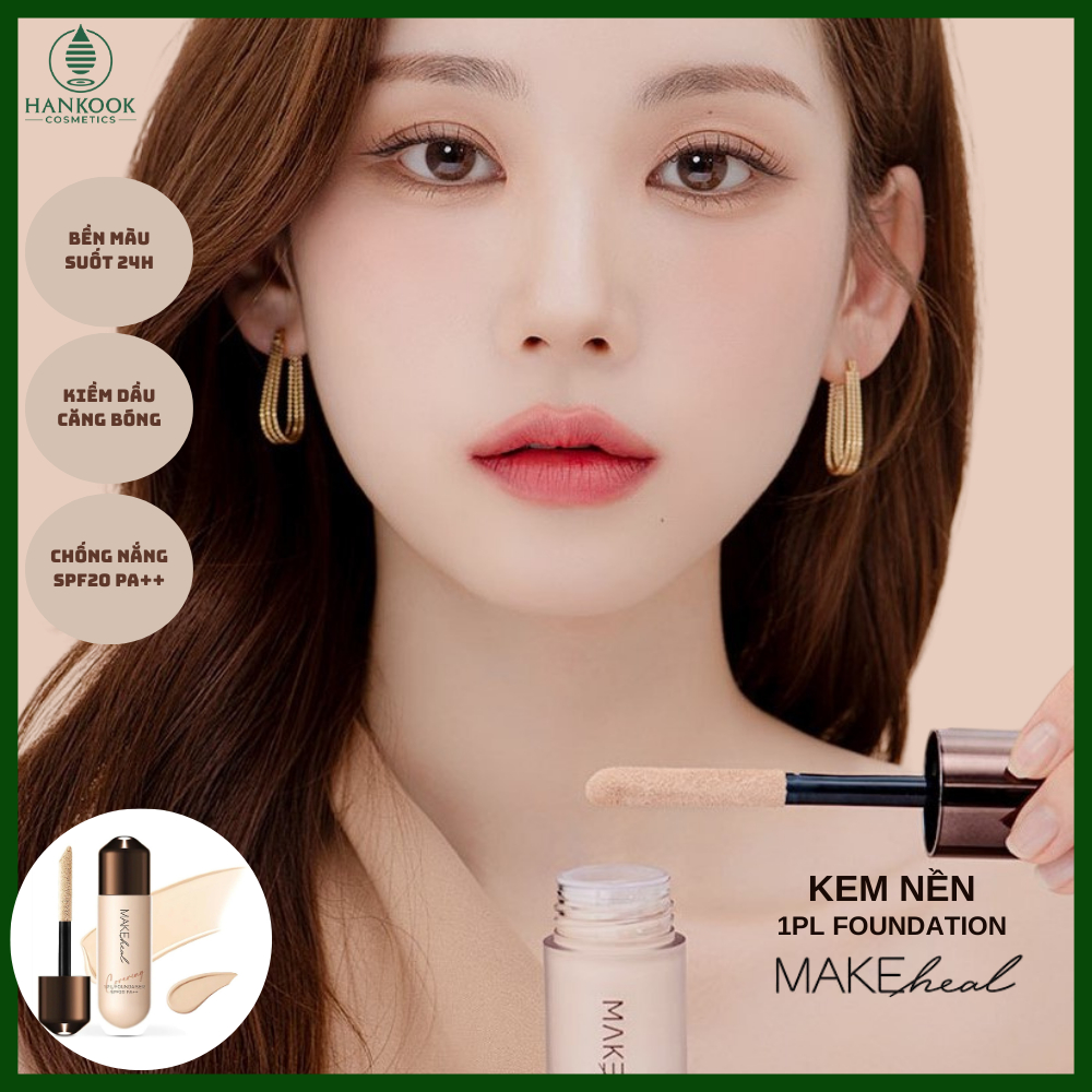 Kem nền chống nắng Makeheal 1.P.L Foundaiser Foundation 28g mỏng nhẹ che phủ bền màu kiềm dầu ...