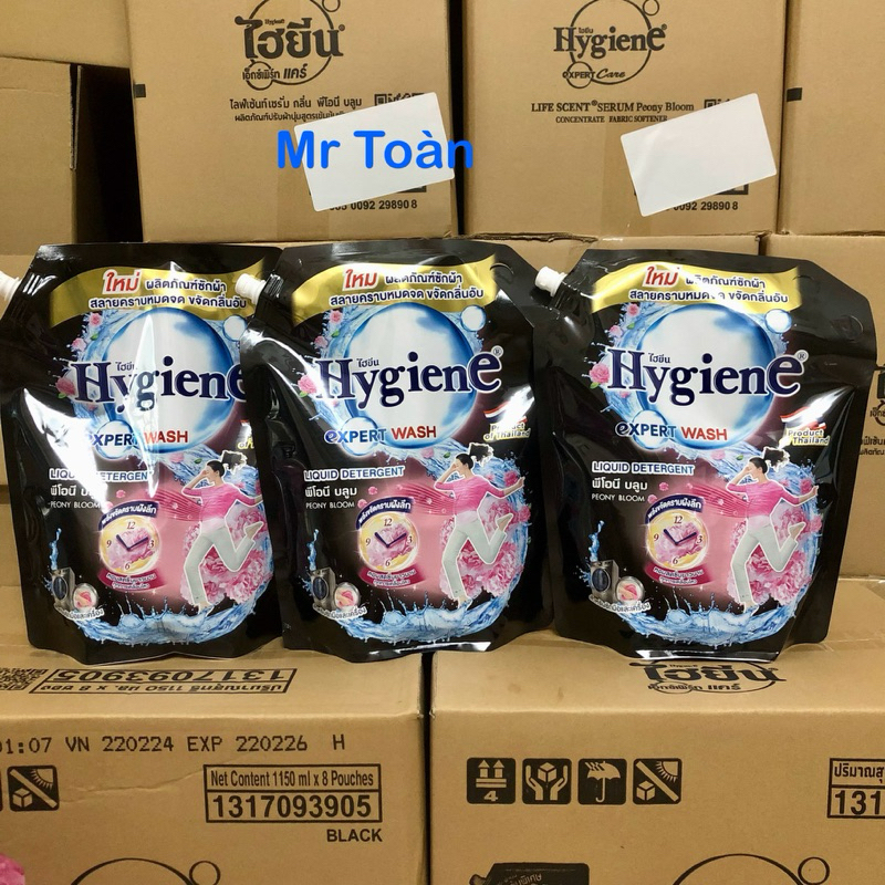 Giá Sỉ(HCM) COMBO 3 Bịch( Đen & Hồng ) Nước Giặt Xả 2in1 Hygiene Nhập Khẩu Thái Lan 1800ml ...