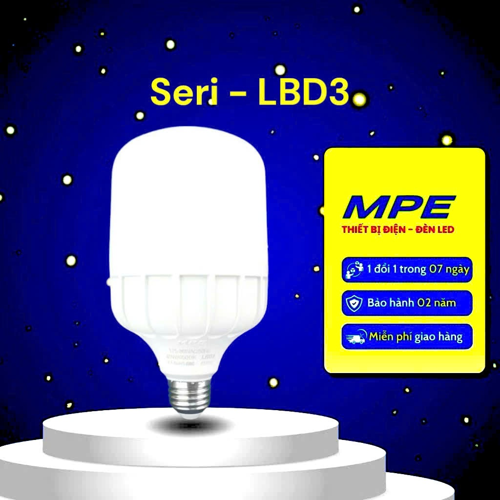 Bóng Đèn Led Bulb Trụ tròn LBD3 20W, 30W, 40W, 50W - Ánh Sáng VÀNG TRẮNG | Shopee Việt Nam