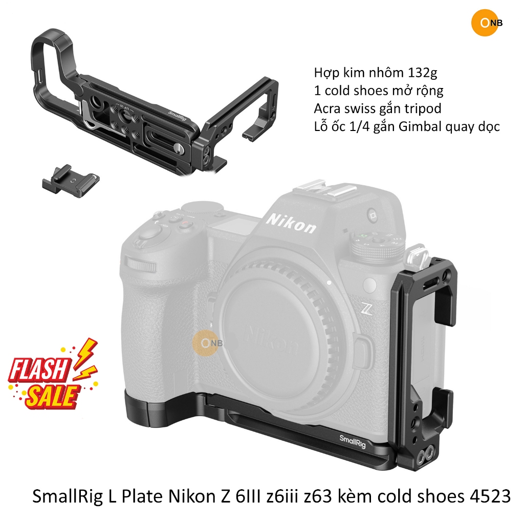 SmallRig L Plate Nikon Z 6III z6iii z63 kèm cold shoes 4523 | Shopee Việt Nam
