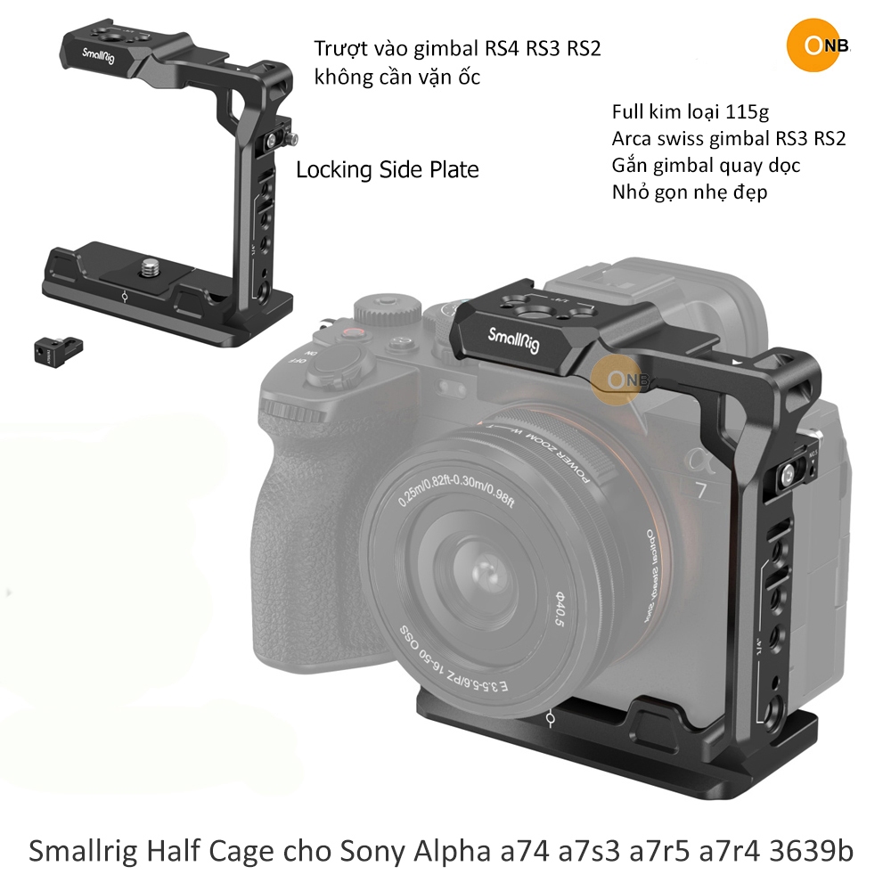 Small-Rig Half Cage cho Sony Alpha a74 a7s3 a7r5 a7r4 3639b | Shopee Việt Nam