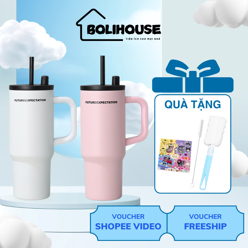 Ly giữ nhiệt FUTUR inox 316 cao cấp 710ml, bình giữ nhiệt có ống hút - BOLI HOUSE | Shopee Việt Nam
