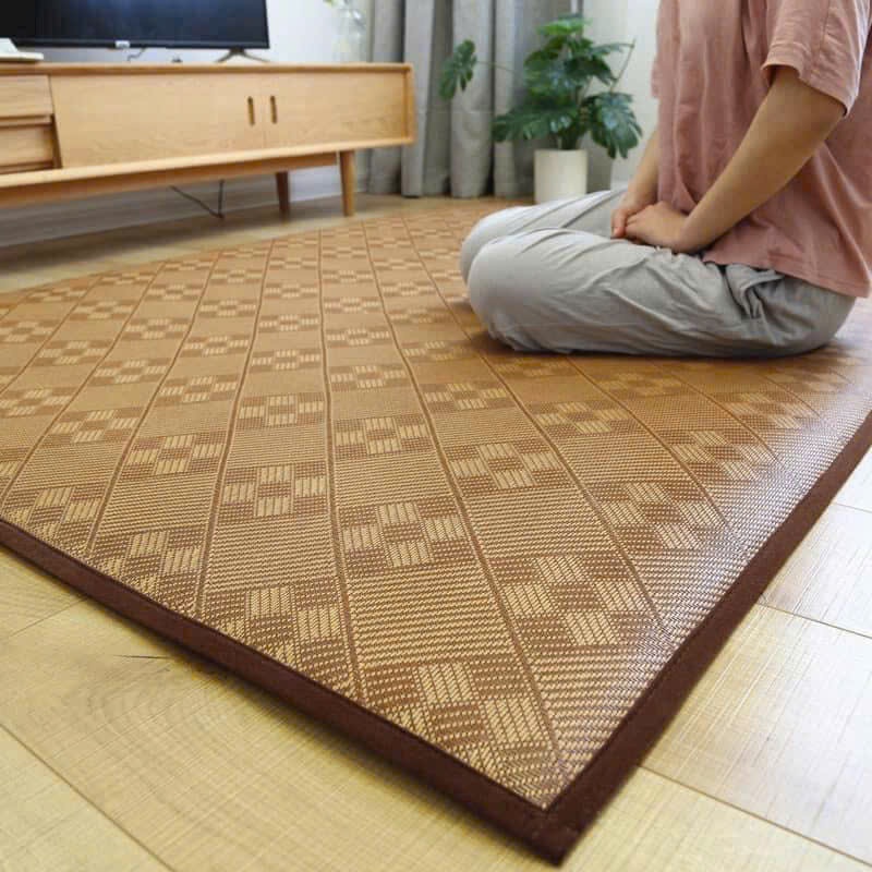 Chiếu mây,nệm mây, thảm mây điều hoà Decor xuất Nhật êm ái thoáng mát ...