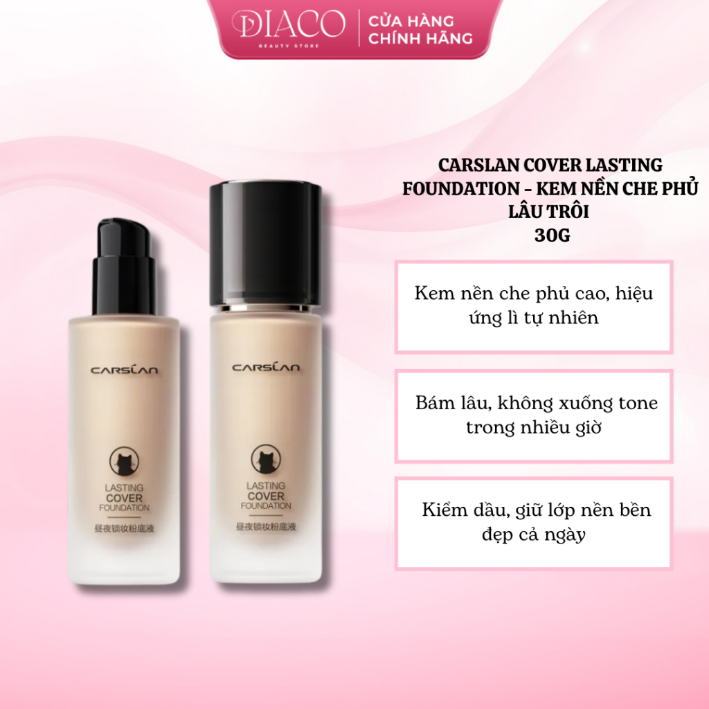 CARSLAN COVER LASTING FOUNDATION - KEM NỀN CHE PHỦ LÂU TRÔI P01 - 30G ...