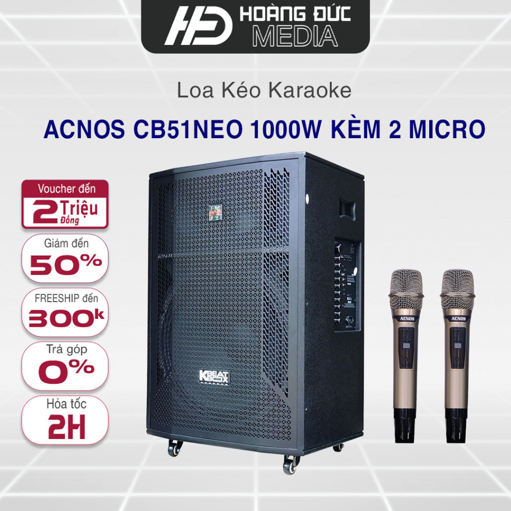 Loa kéo Karaoke ACNOS CB51neo Bass 50cm 1000W Mẫu Mới 2024 Bảo hành chính hãng 12 tháng | Shopee ...