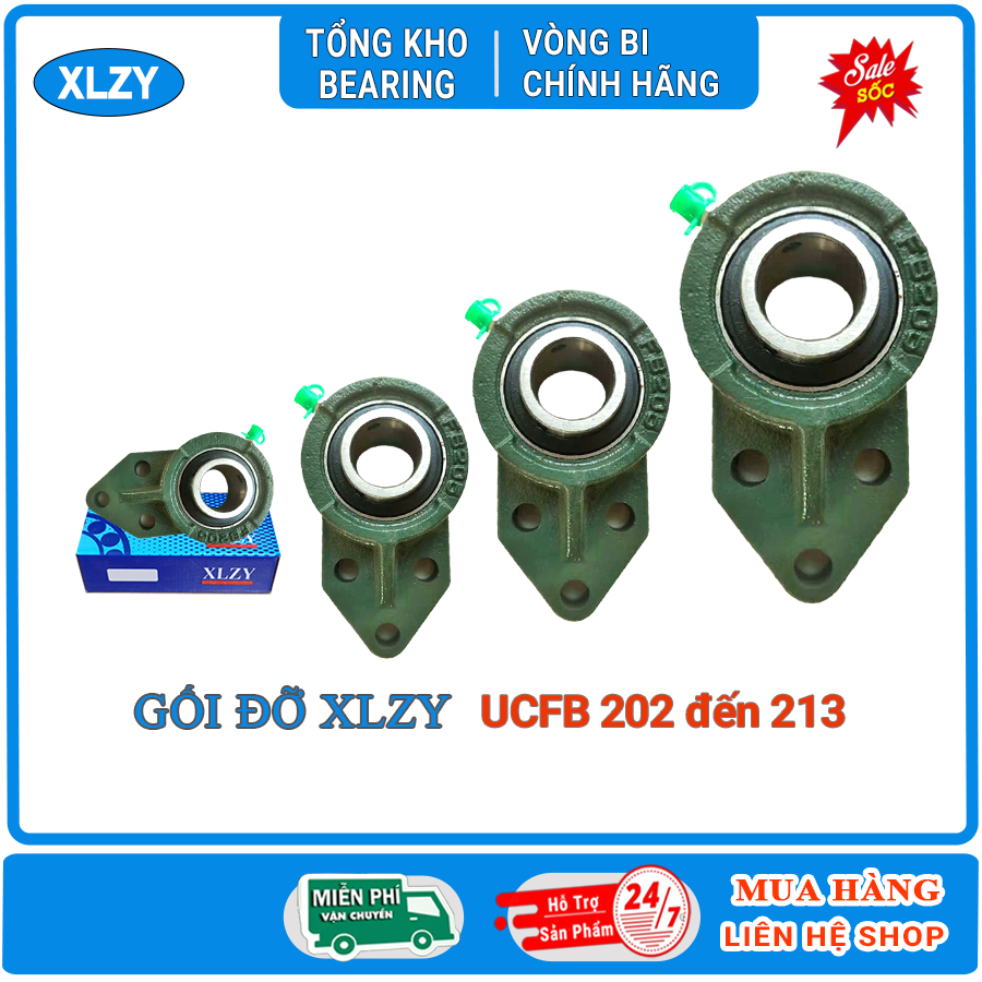 Gối đỡ UCFB205 UCFB206 UCFB207 Gối đỡ vòng bi UCFB - Gối đỡ bạc đạn XLZY - vongbibacdanxlzy ...