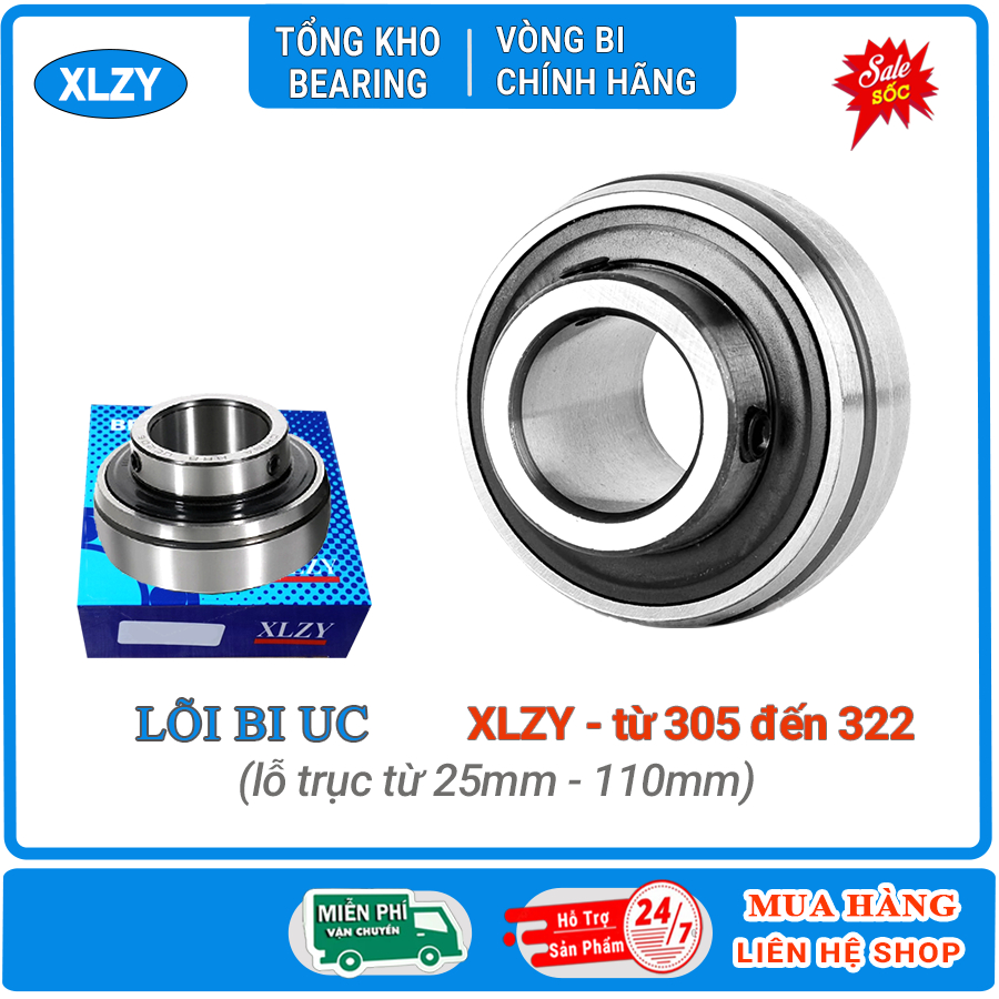 Vòng bi bạc đạn UC320 UC322 Gối đỡ vòng bi XLZY Trục từ 100mm - 110mm | Shopee Việt Nam